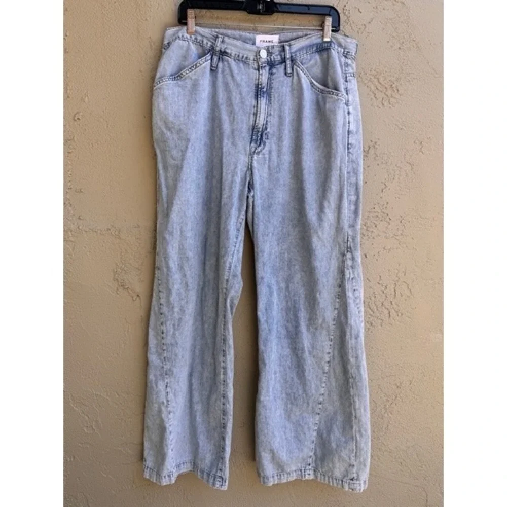 Frame Denim | Jeans | Frame Le Baggy Palazzo Light Blue High Rise Wide ...